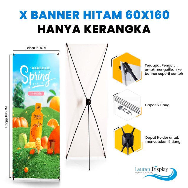 X Banner Stand 60x160 Harga Terjangkau Langsung Import