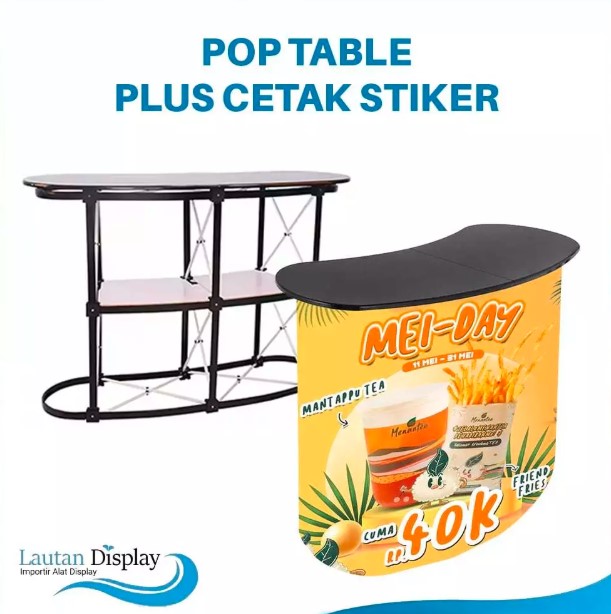 Pop Up Booth Table Meja Display Free Desain, Harga Supplier!
