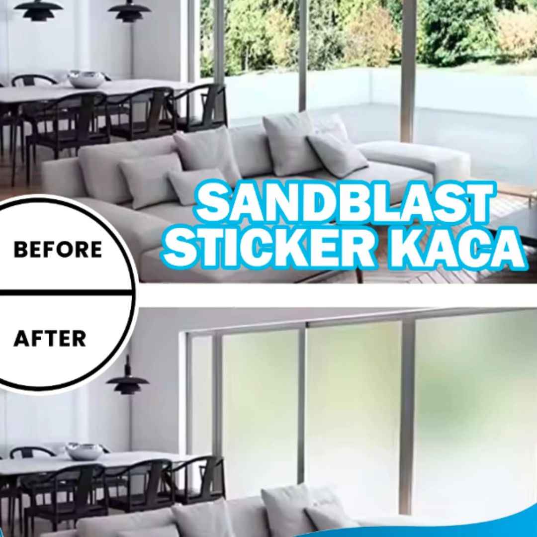 Jasa Cetak dan Cutting Sticker Sandblast per Meter Murah